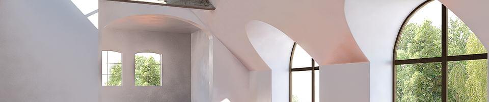 Fenêtre cintrée en bois, alu et PVC | fenetre24.com